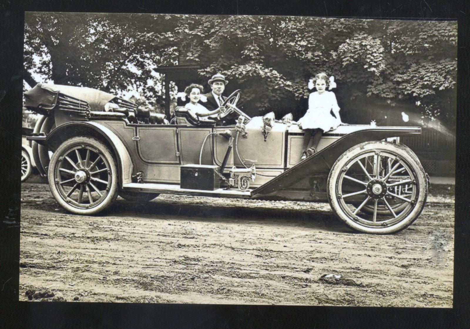 REAL PHOTO 1910 AMERICAN UNDERSLUNG CAR AUTOMOBILE ADVERTISING POSTCARD ...