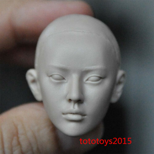 Unpainted 1/6 Beauty Girl Agent Elf Girl Bald Head Sculpt Fit 12 ...