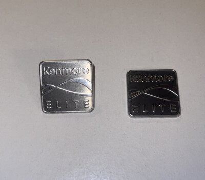 (2) LG Kenmore Refrigerator Range Microwave Badge Emblem 1/2 In square ...