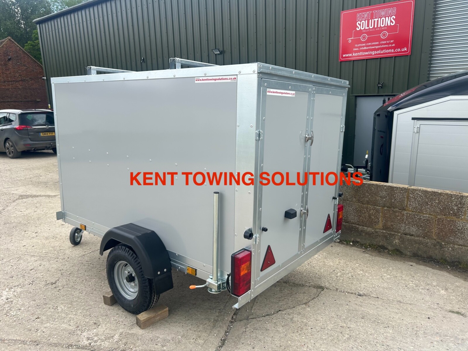 New Tickners ECO 744 7FT x 4FT x 4FT Box Trailer with Roof Bars 750kg ...