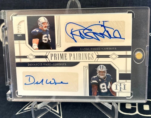2023 National Treasures Cowboys DeMARCUS WARE RANDY WHITE Autograph ...