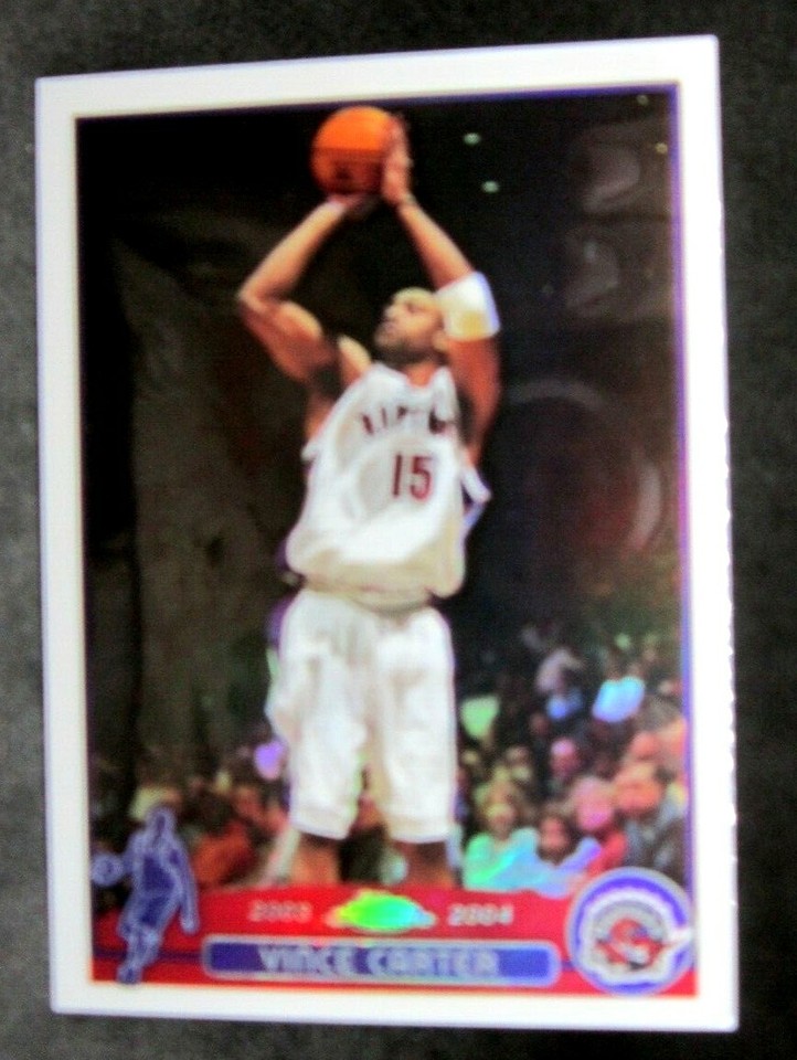 Vince Carter 2003-04 Topps Chrome Silver REFRACTOR Card#15!Raptors F ...