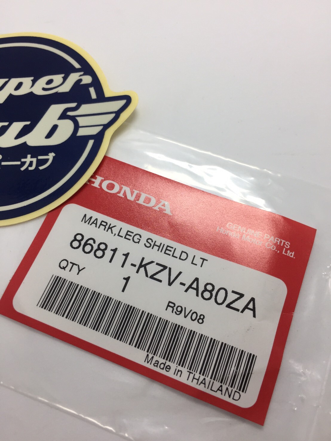 Honda Super Cub Decal Sticker Leg Shield Genuine. 86811-KZV-A80 ZA | eBay