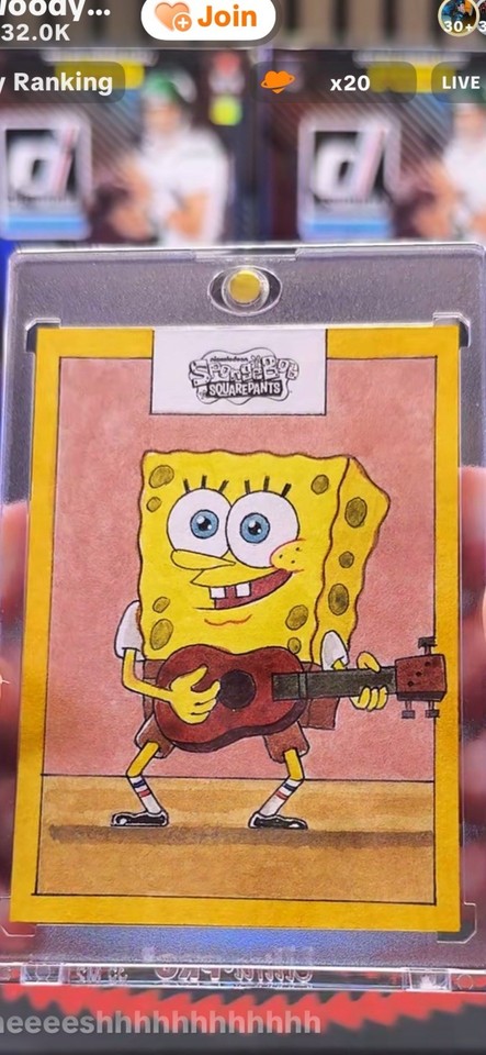 2025 Topps SpongeBob 1 OF 1 Sketch 🏼 Card 25th Anniversary Series ...