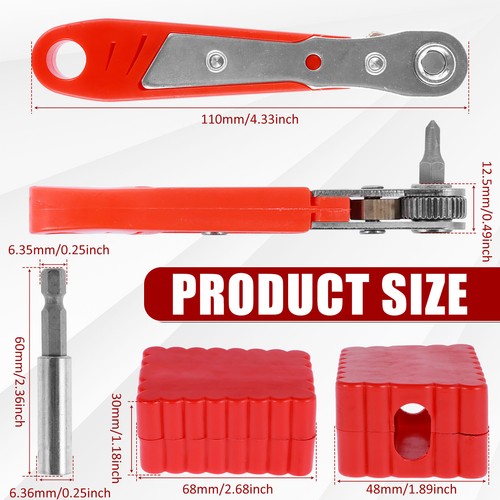 34Pcs Security Bit Set Metal Safety Screwdriver Bit Set with Ratchet ...