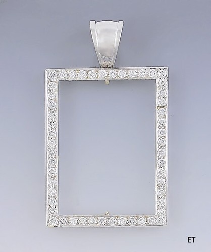 Stunning 18k White Gold & ~1.82ct Diamond Picture Frame Pendant | eBay