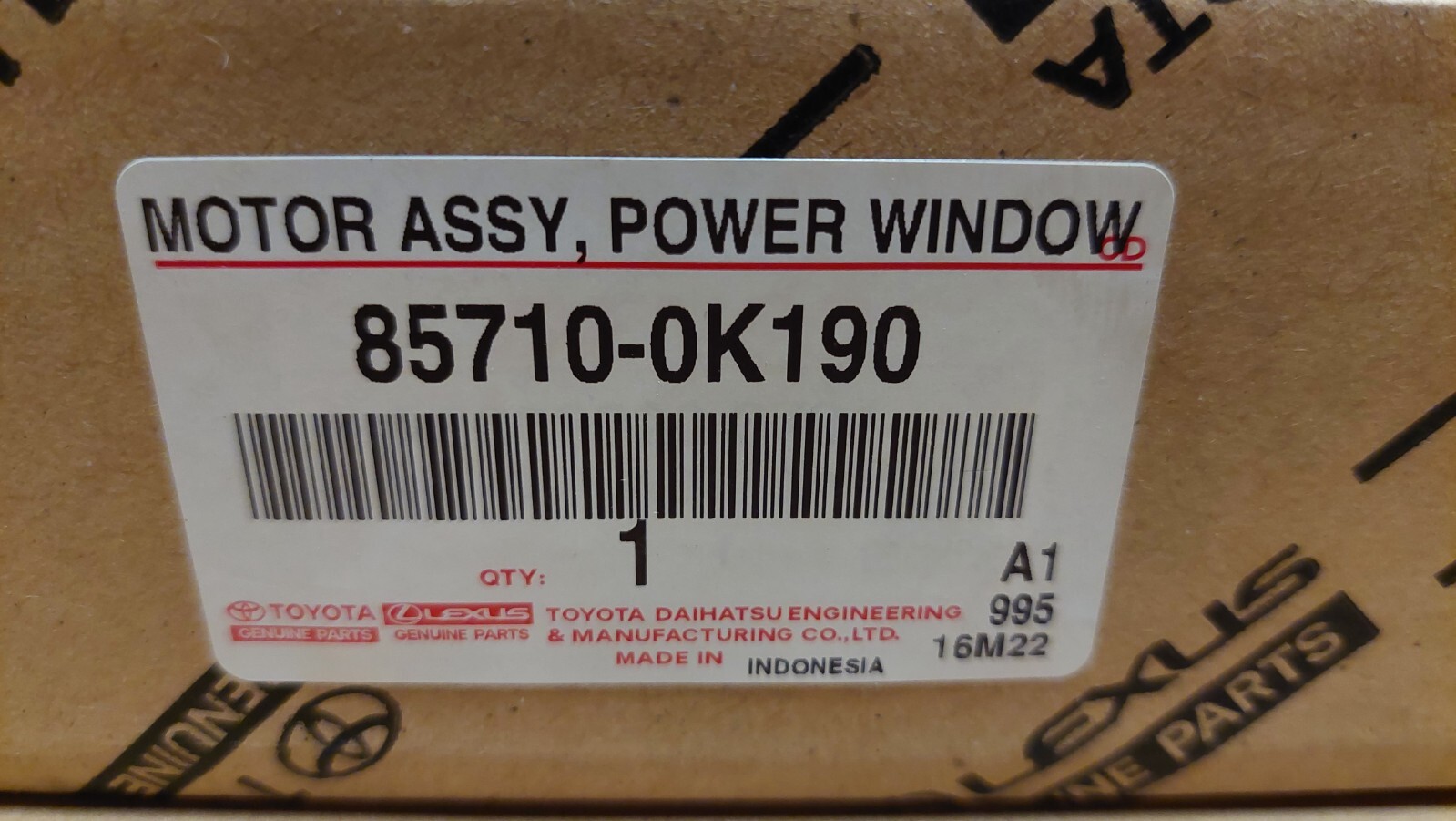 Toyota+Genuine+857100K190+Motor+ASSY+Power+85710-0k190 for sale online ...