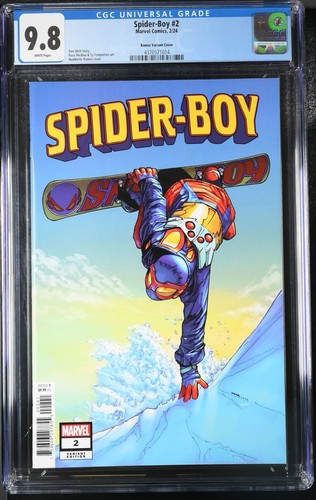 Spider-Boy #2 CGC 9.8 Humberto Ramos Snowboard Variant Cover Marvel ...