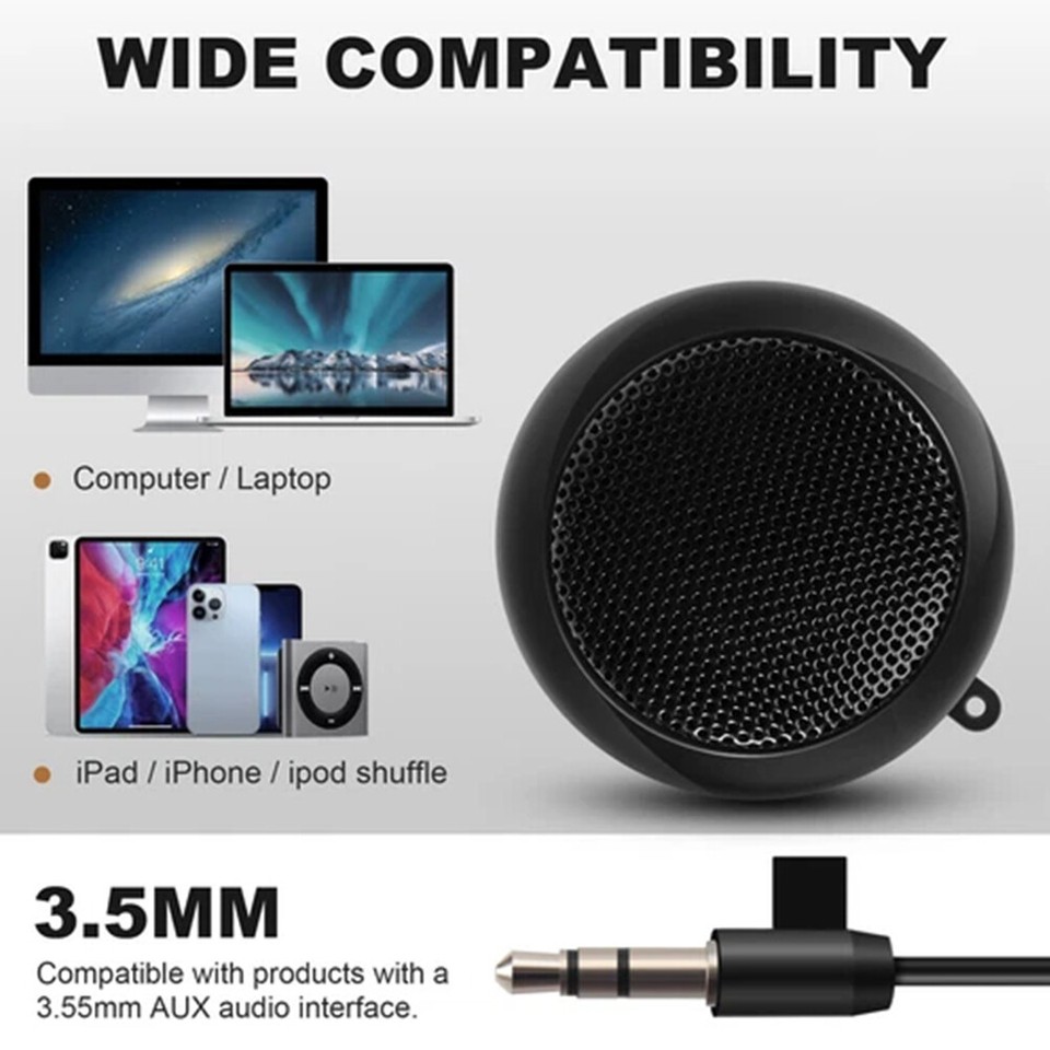 Portable Mini Speaker USB Wired Small Speaker with 3.5mm Aux Input Jack ...