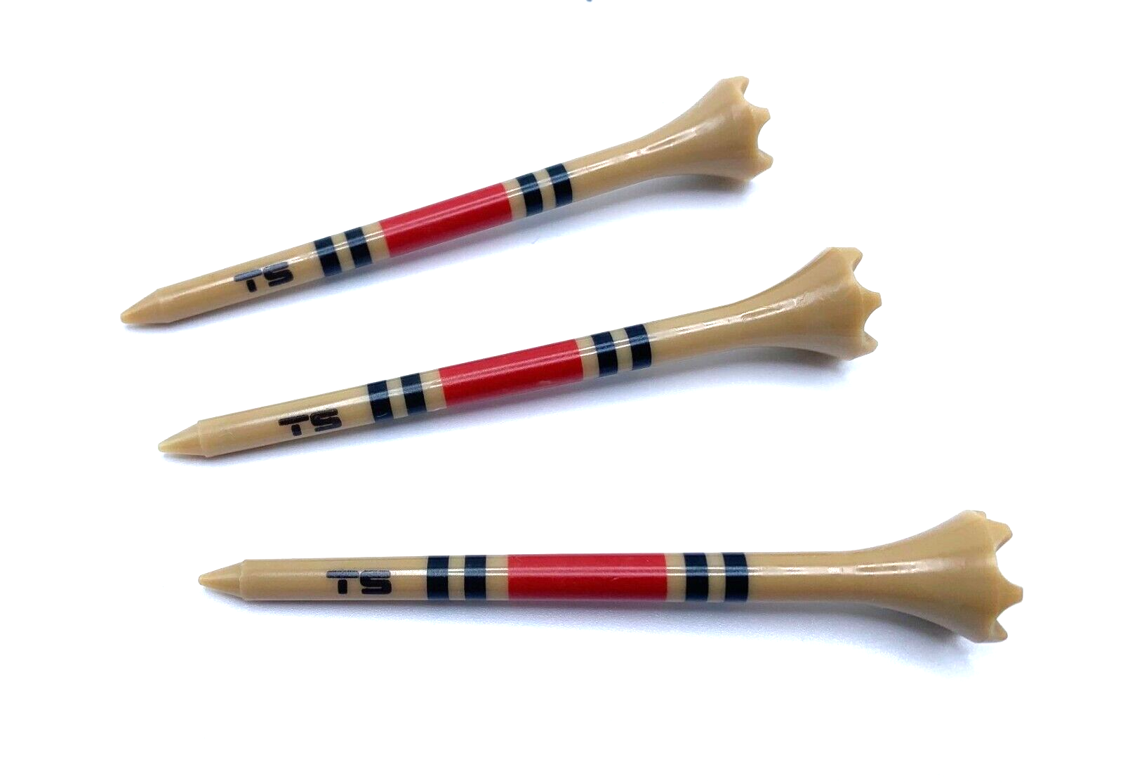 Golf Tees 100 Truestrike 3 1/4 Natural Red and Black TS Striped Golf ...