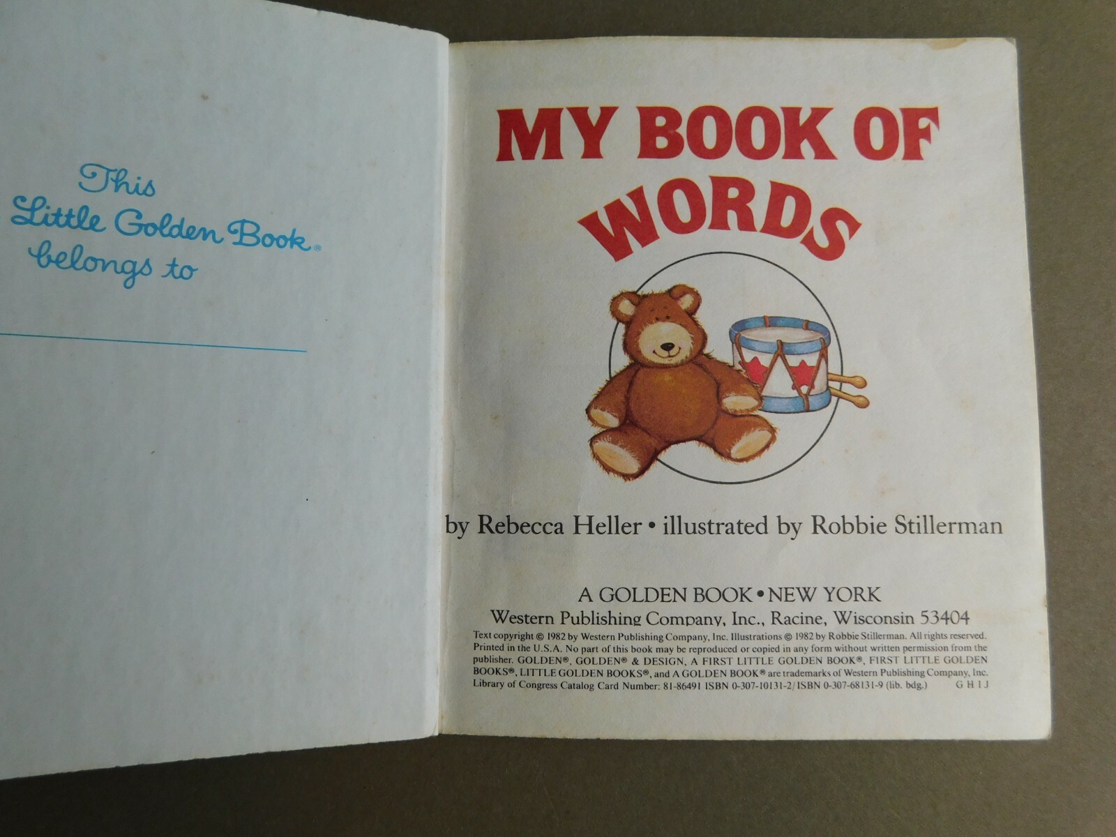 My Book of Words - by Rebecca Heller - 1982 First Little Golden Book | eBay