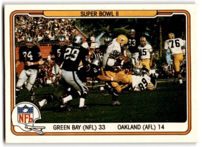 1982 Fleer Team Action Super Bowl II Green Bay Packers/Oakland Raiders ...