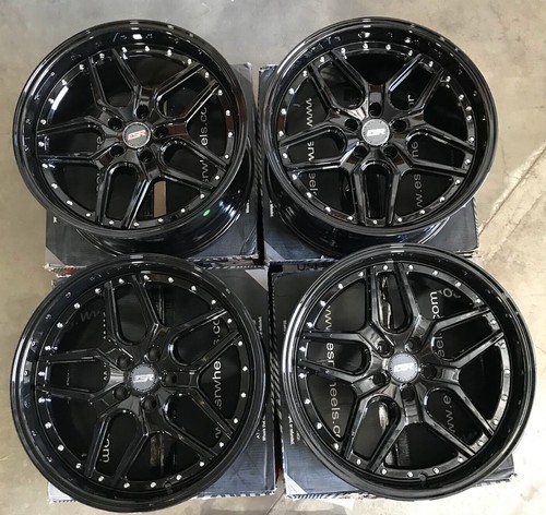 18" ESR CS15 Wheels 18x9.5 +35 5x114.3 Gloss Black Rims Set 4 | eBay