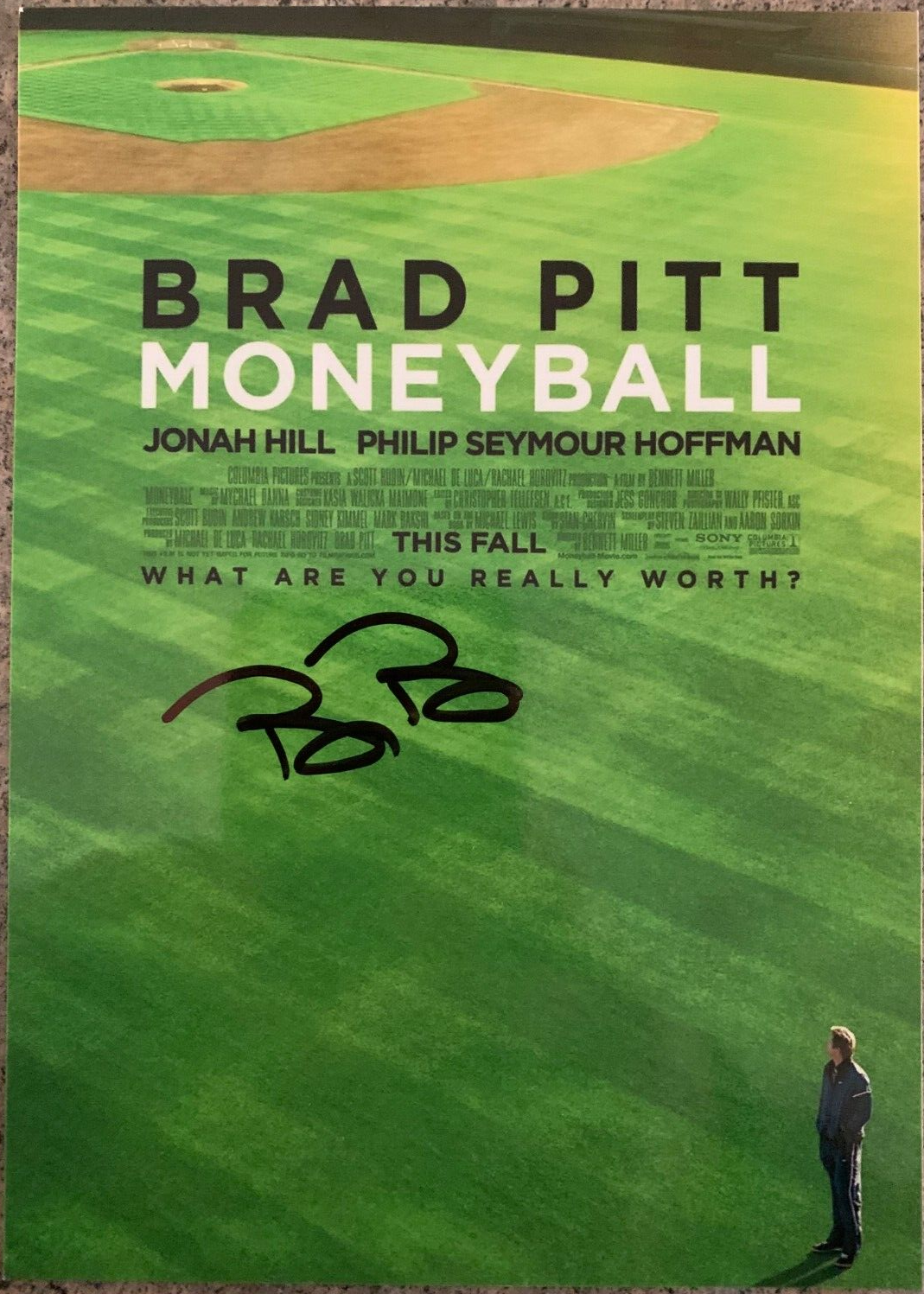 BILLY BEANE OAKLAND A'S MONEYBALL SIGNED AUTOGRAPHED 5x7 COA BRAD PITT ...