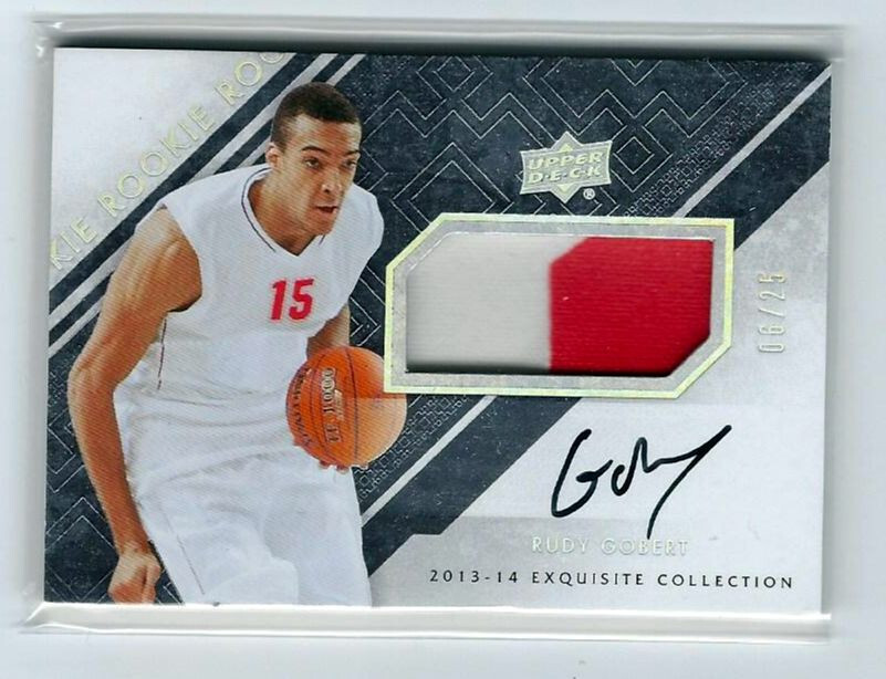 Rudy Gobert 13/14 Exquisite Auto 2 Color Patch RC Rookie #60 Serial #06 ...