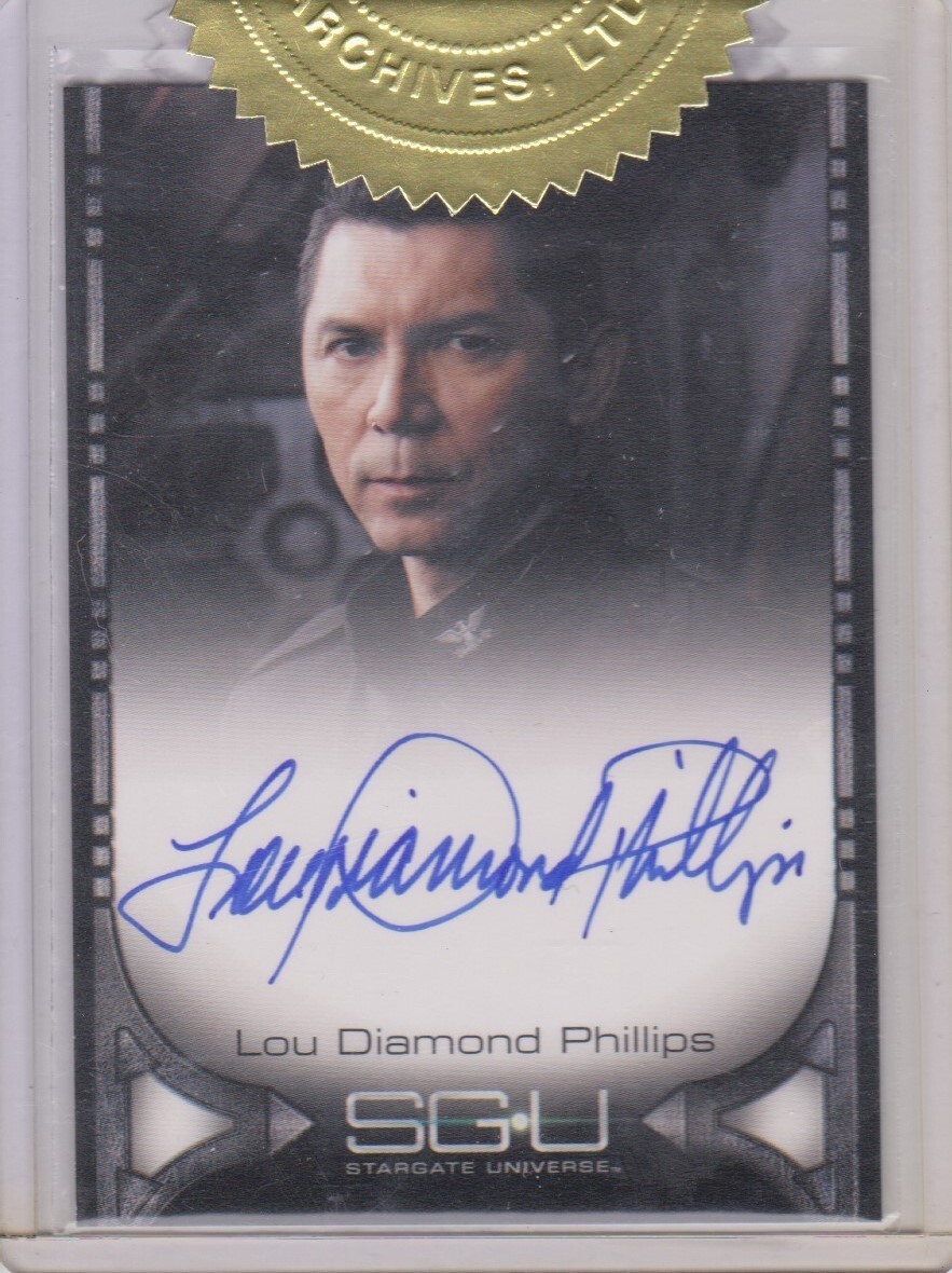 STARGATE UNIVERSE LOU DIAMOND PHILLIPS AS DAVID TELFORD AUTOGRAPH CARD ...