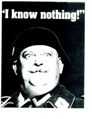 SGT. SCHULTZ JOHN BANNER HOGANS HEROS 8X10 PHOTO I KNOW NOTHING T.V. | eBay