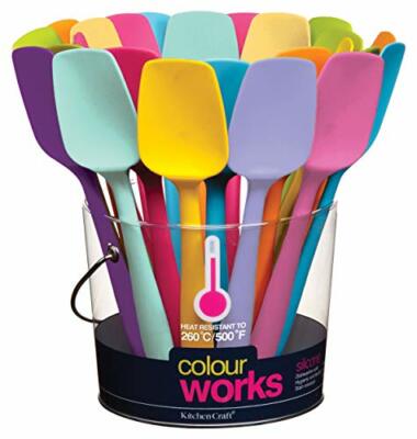 KitchenCraft Colourworks Silicone Mini Spoon Spatula, 20 cm - Red | eBay