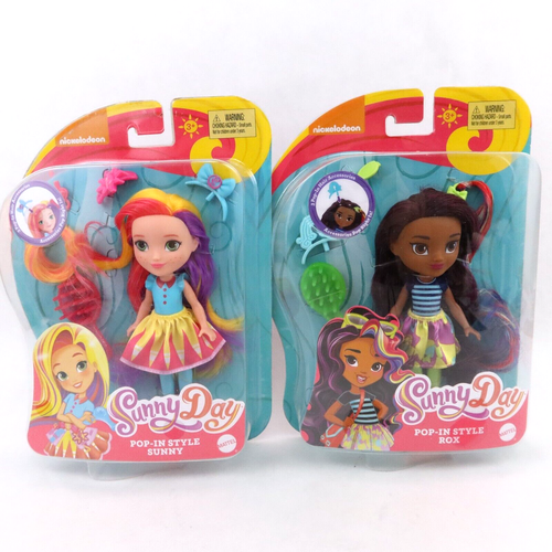 Sunny Day Dolls Rox & Sunny Pop-In Style 6" 2 Set Nickelodeon Hair ...