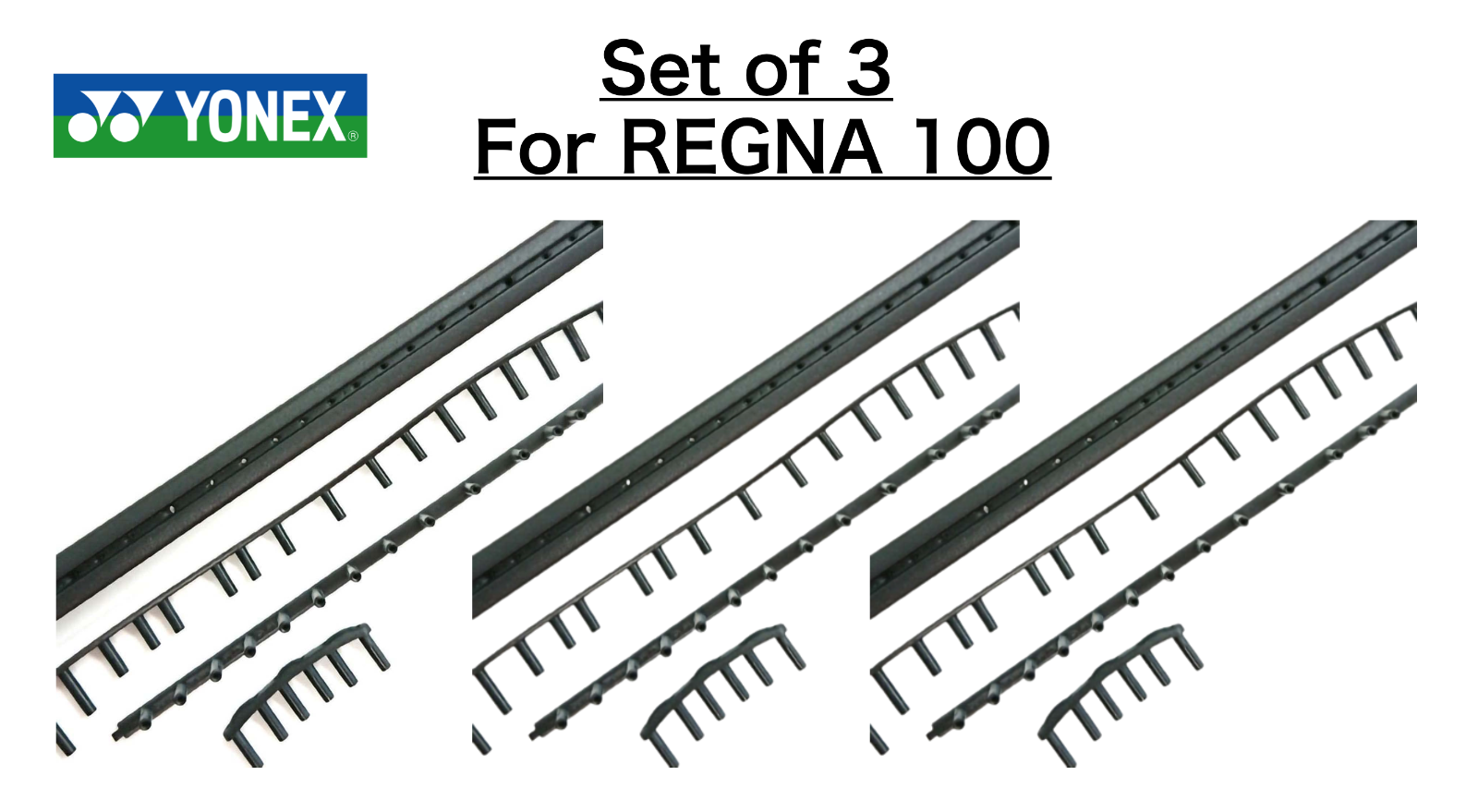 YONEX Tennis Grommet Set of 3 Regna 100 Maintenance Items Black GS02RG2 ...