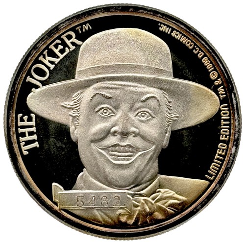 1989 The Joker DC Comics 1 oz .999 Fine Silver Art Round #5482 | eBay