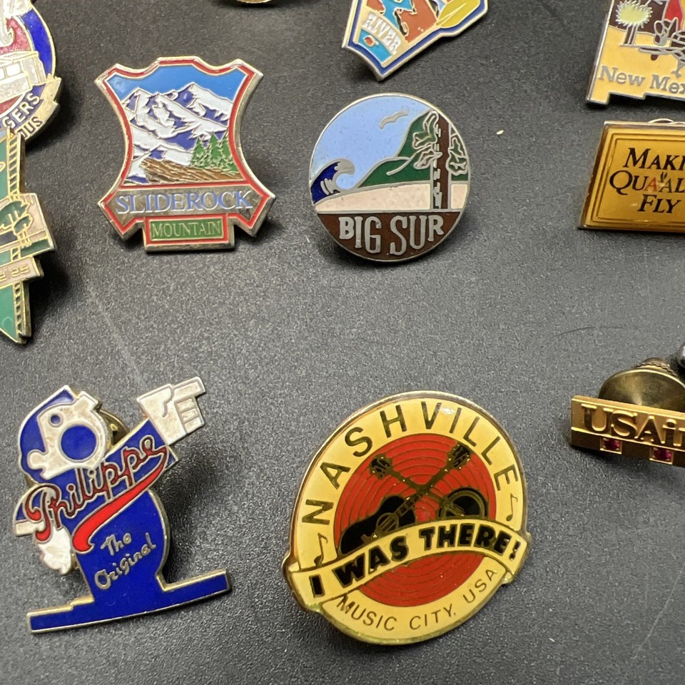 Huge Lot of 35 Destination Lakers Dragnet Budweiser Lapel Hat Jacket ...