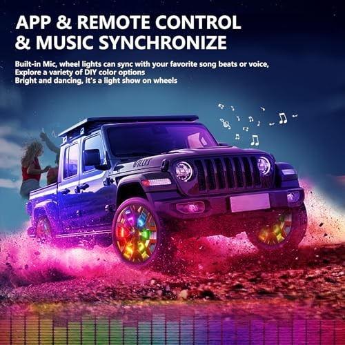 4PCS Double Row Dancing Chasing Color 17inch Brightest Strobe Led Wheel ...