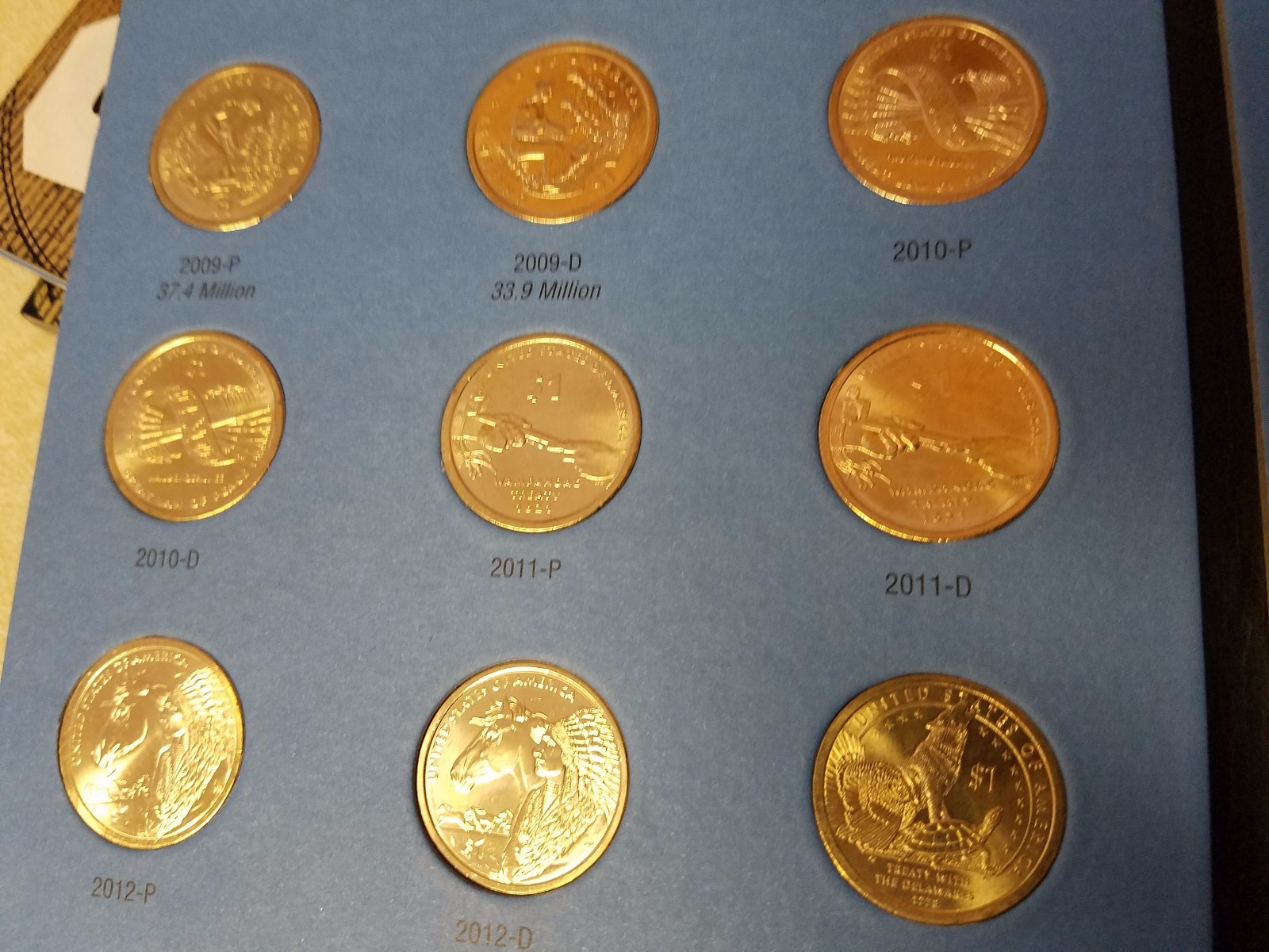 Complete 34 Coin Set: 2009-2025 P&D Sacagawea Native American Dollars ...