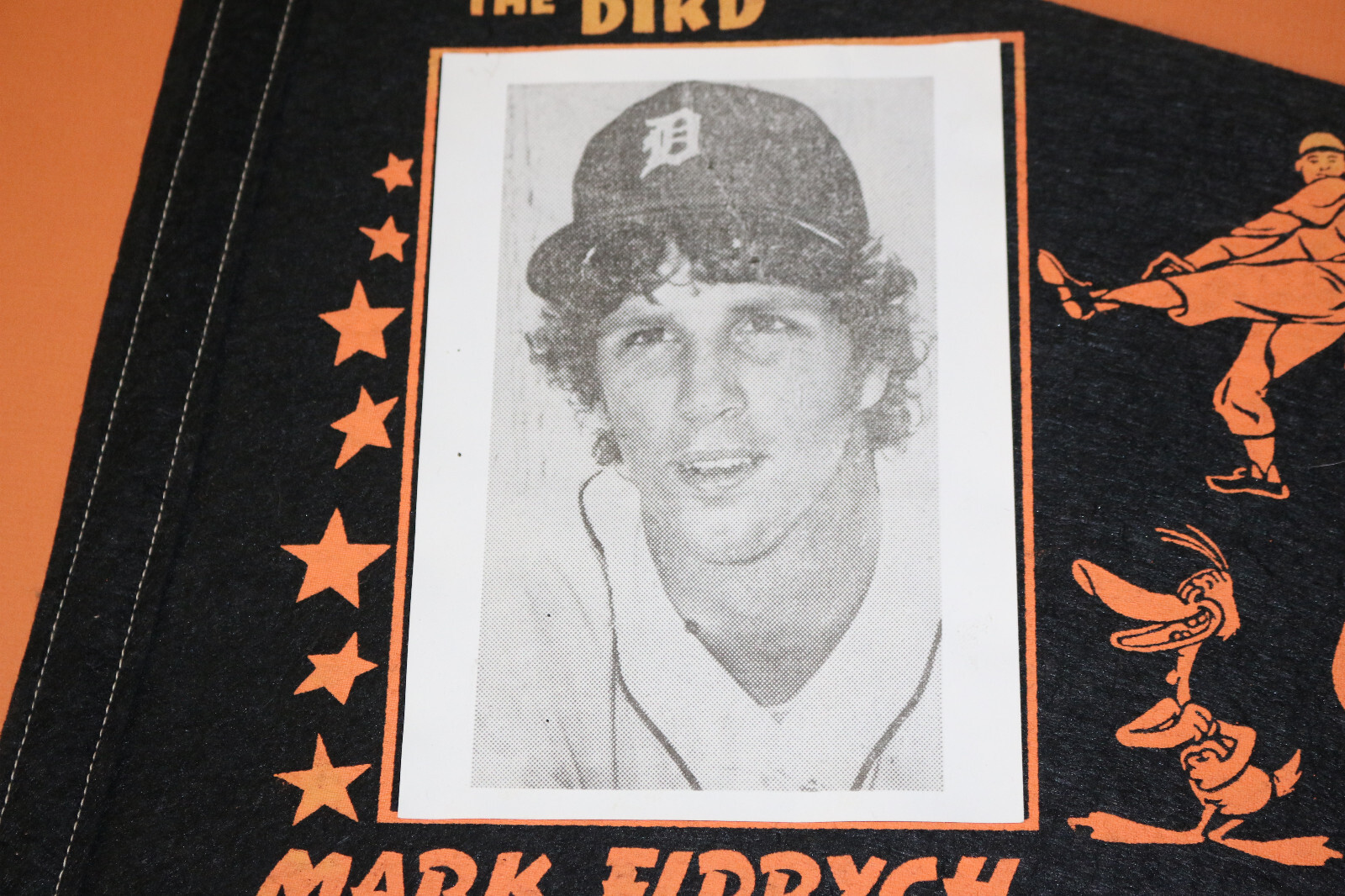 Rare original 1976 DETROIT TIGERS - MARK FIDRYCH photo baseball Pennant ...