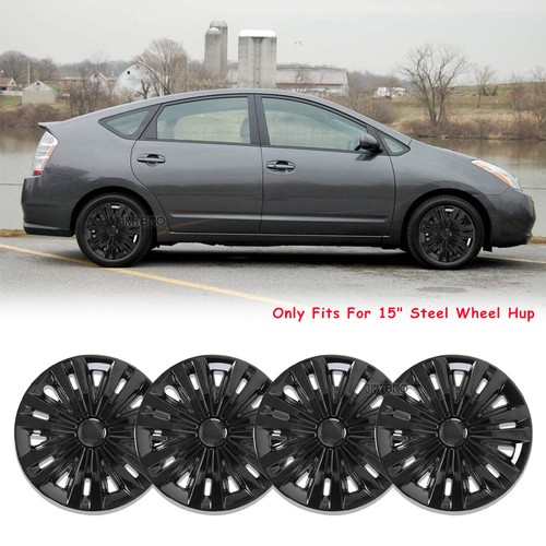 For Toyota Prius 4Pcs 15" Wheel Cover Hub Caps Fit R15 Tire & Steel Rim ...