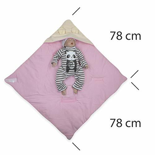 BlueberryShop Thermo Terry Hooded Baby Swaddle Wrap Bedding Blanket ...