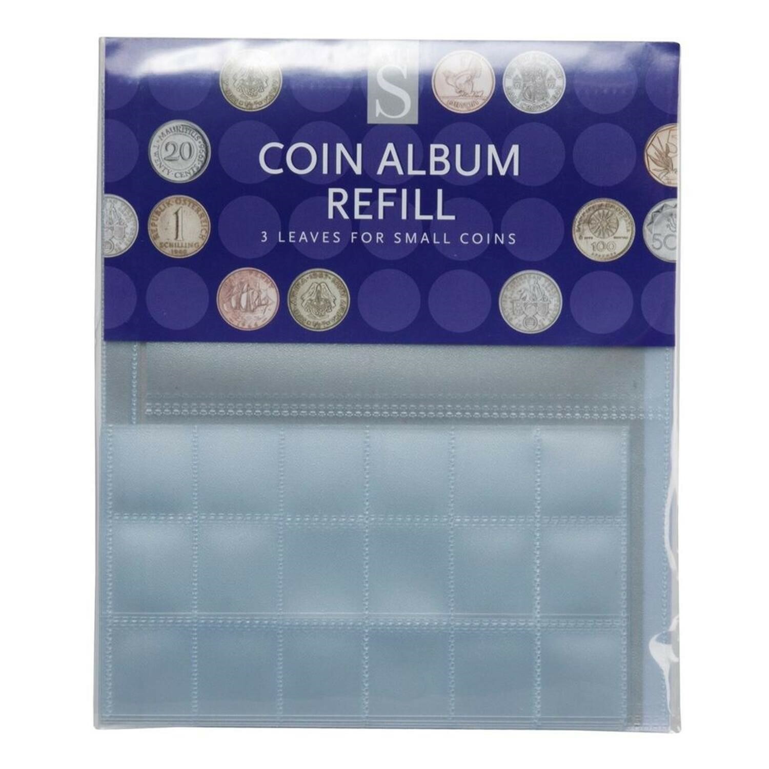 WHSmith Coin Album Refill Pack Small Coins 3 X3 X 2.7 Cm 18 Individual ...