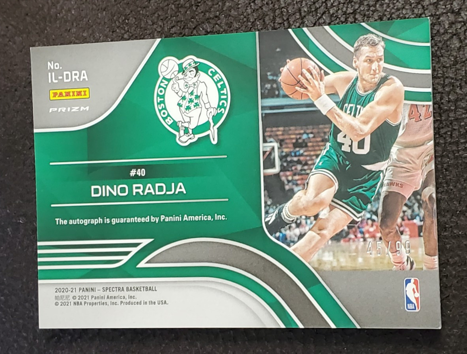 2020-21 Spectra Illustrious Legends Signatures #15 Dino Radja Auto /99 ...