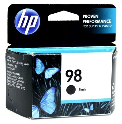 HP 98 Ink Cartridge Black New Genuine EXP 4/2020 | eBay