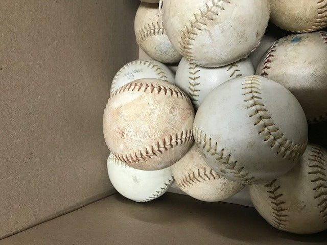 Lot of 18 Assorted Used 12" Softballs, some Worth Red Dot, etc (FC113 ...
