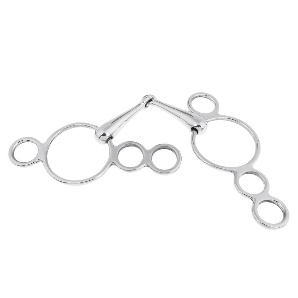 135mm English Medium Port Gag Bit Horse Tack | eBay