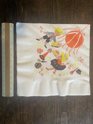 1960’s / 1970’s Dennison Facial Tissue Napkins Fall Birthday Party ...