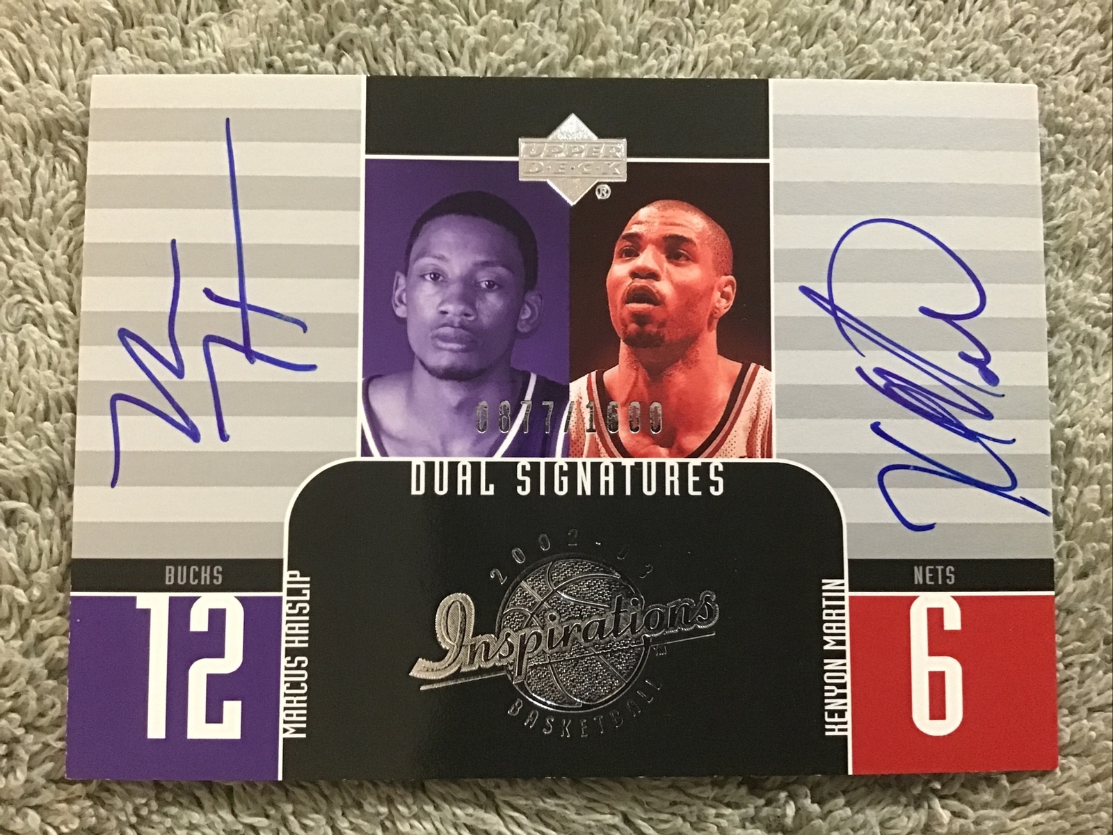 2002-03 UD Inspirations KENYON MARTIN & HAISLIP Rookie RC Dual ...