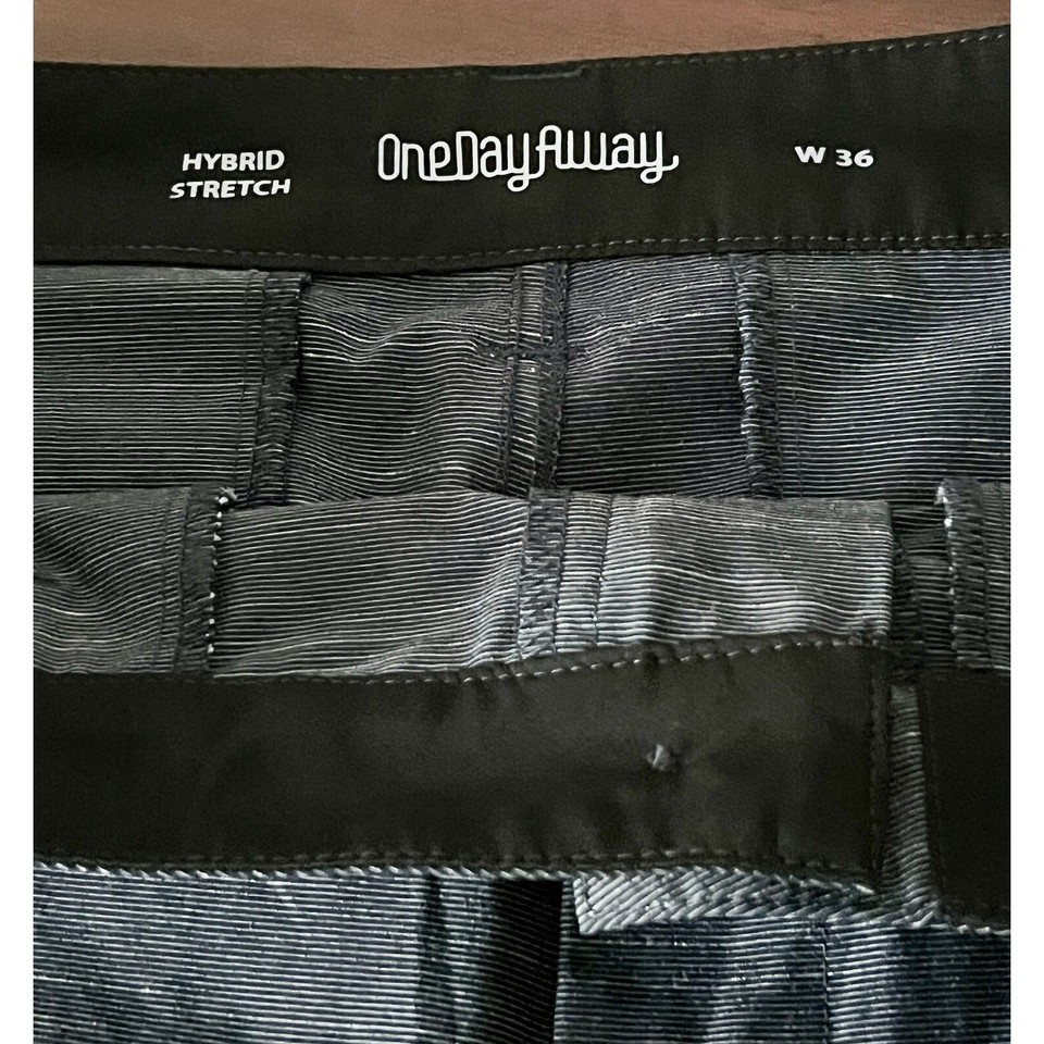 One Day Away Men's Navy Shorts Hybrid Stretch Size 36 Golf Travel ...