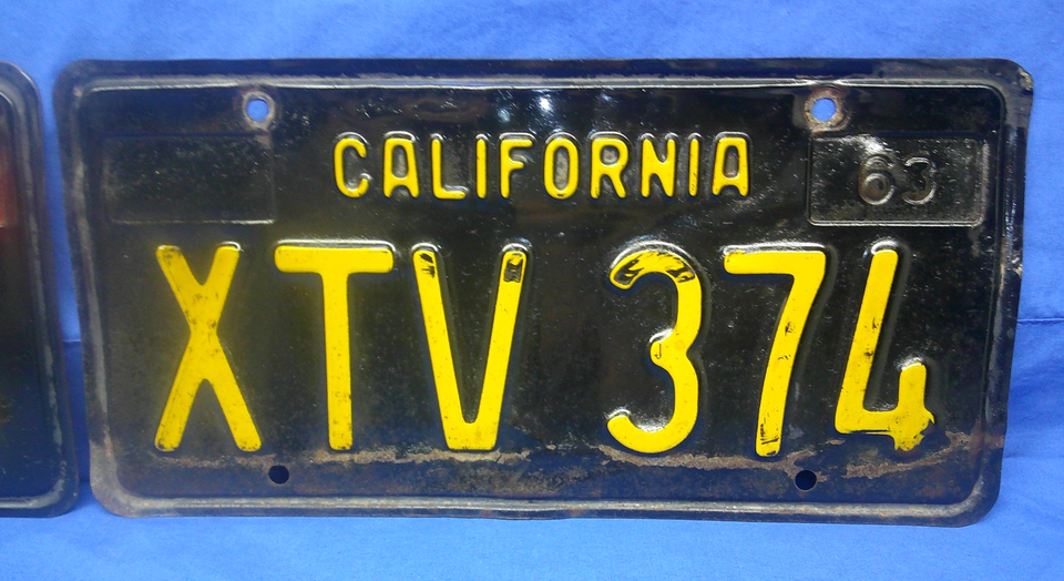Vintage Pair of 1963 California License Plates | eBay
