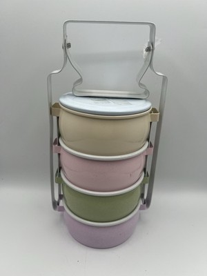 Pinto Lunch Box Thai Food Carrier Container Bento Enamelware ...