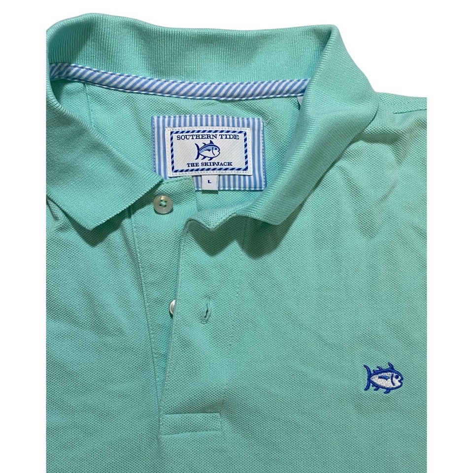 Southern Tide The Skipjack Polo Shirt Mint Green Mens Size L Short ...