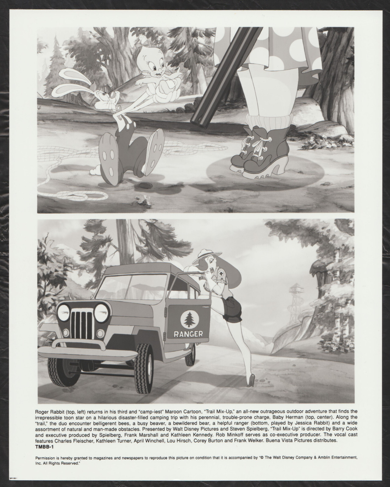 Trail Mix Up ’93 CARTOON ANIMATION ROGER RABIT BABY HERMAN JESSICA ...