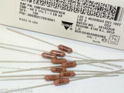 2R 1% 1W CMF-60 VISHAY Metal Film Resistors CMF602R0000FKEK [QTY=10pcs ...