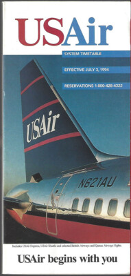 USAir system timetable 7/3/94 [308US] Buy 4+ save 25% | eBay