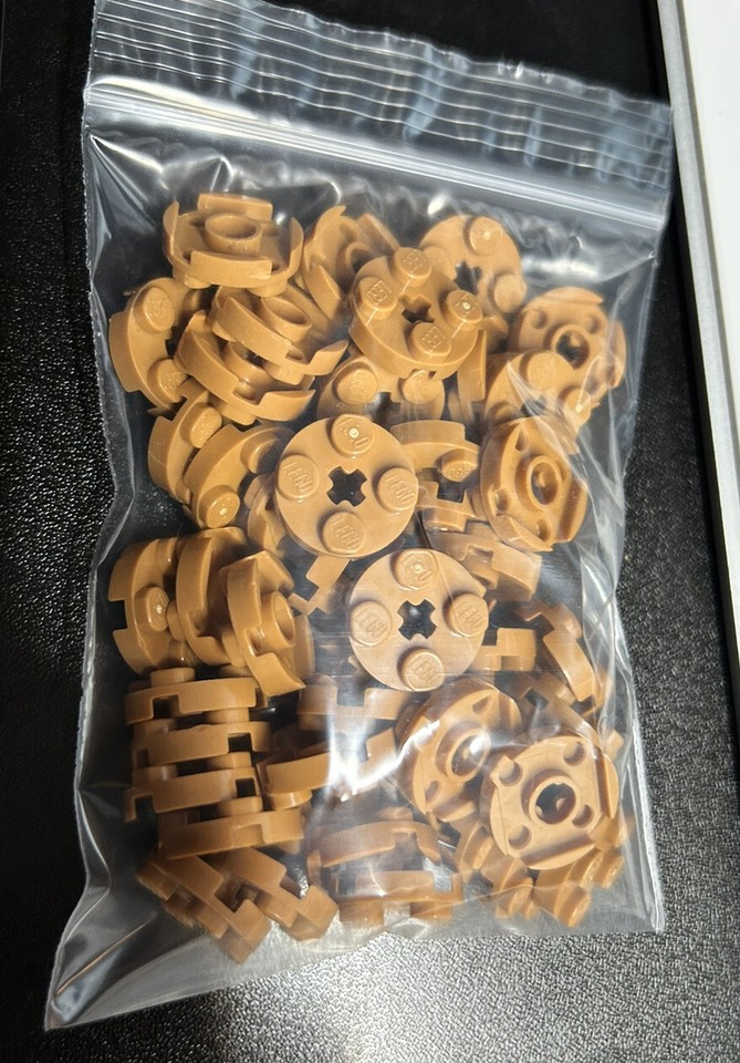 LEGO Medium Nougat 2x2 Round Plate Pieces (Lot of 50) ID: 6167643/4032 ...