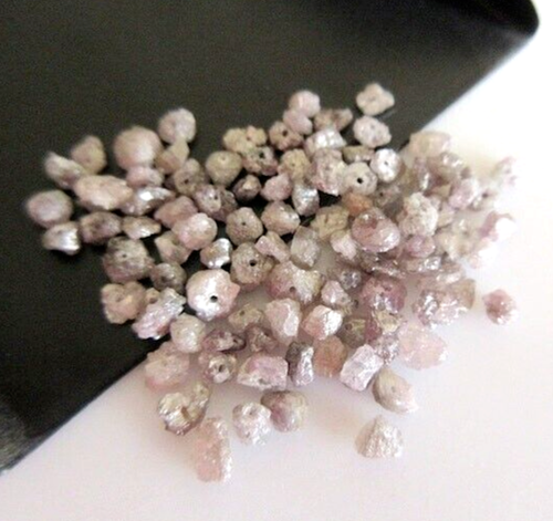 1.00 CT Natural Loose Pink Diamond Beads, Pink Rough Diamond Beads For ...