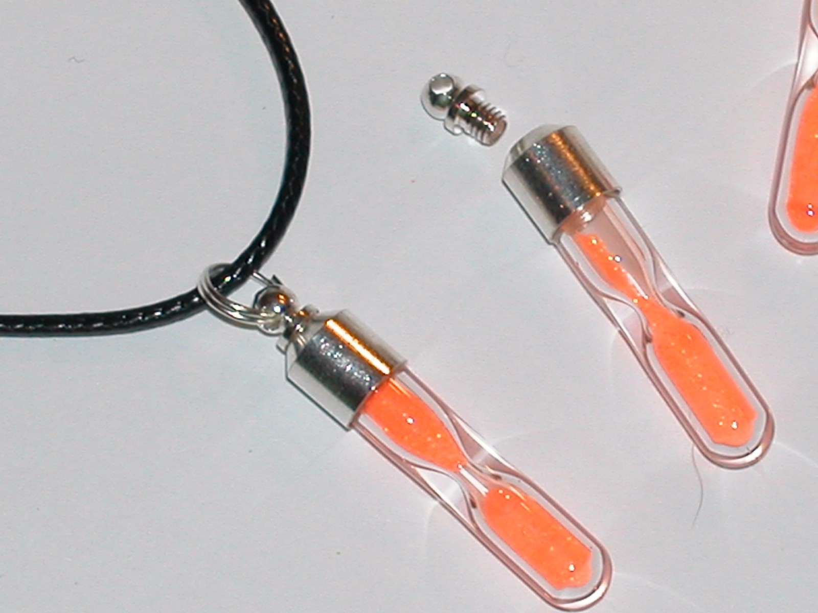 1 XL Large Tube Glass bottle * vial *charms * necklace pendants~8mm ...