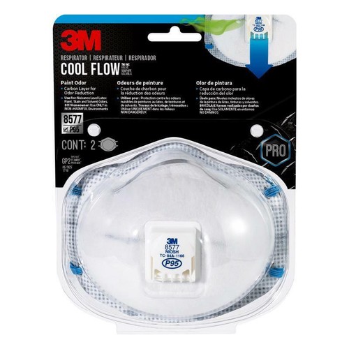 3M Cool Flow P95 Paint Odor Respirator Valved White | eBay