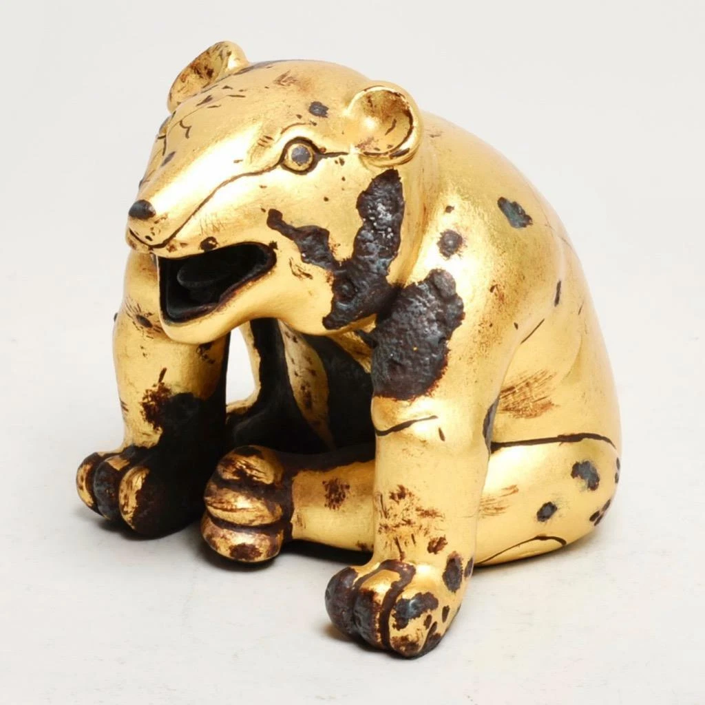 Golden Panda Statue